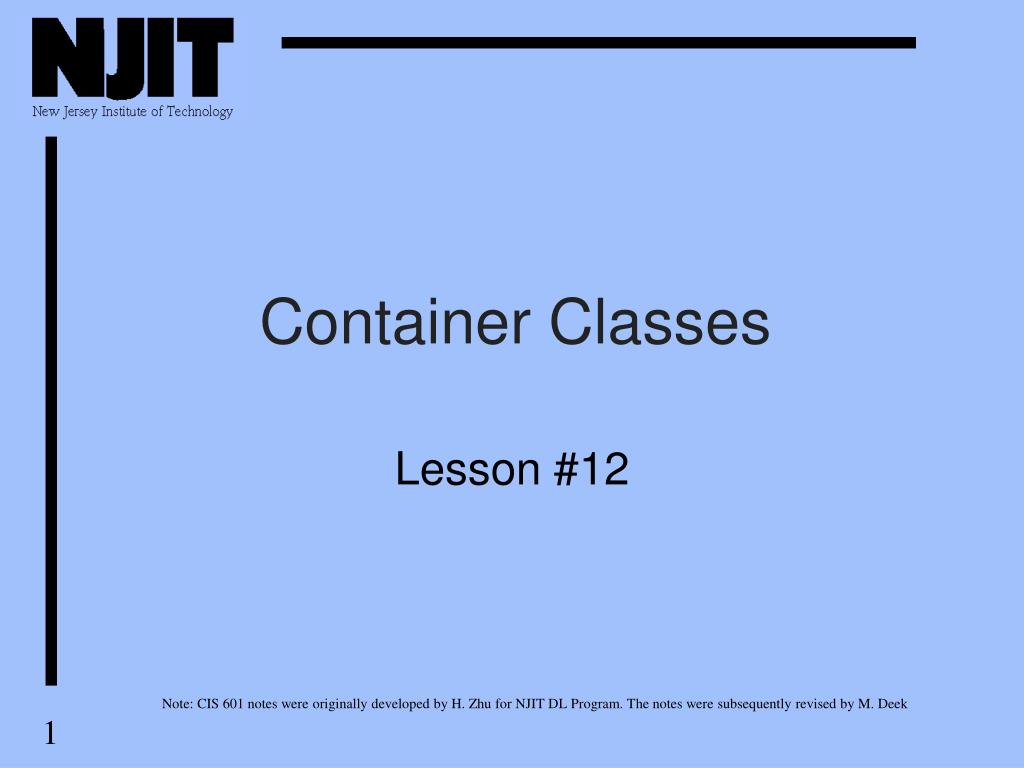 PPT - Container Classes PowerPoint Presentation, free download - ID:6447347