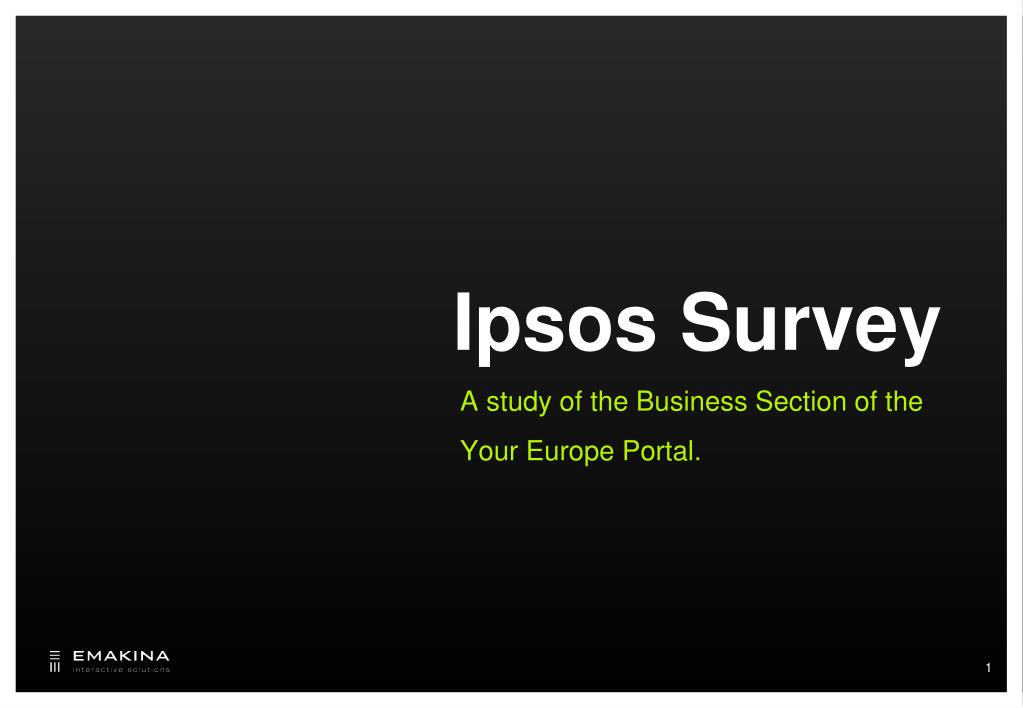 PPT - Ipsos Survey PowerPoint Presentation, free download - ID:6447739