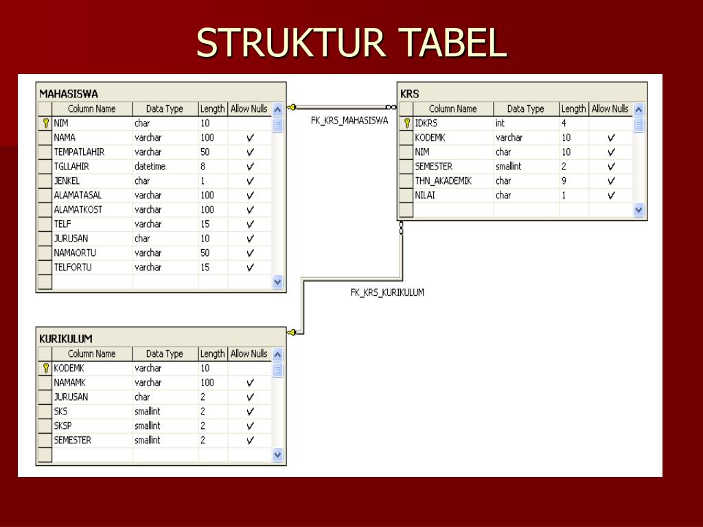 PPT - STRUKTUR TABEL PowerPoint Presentation, free download - ID:6449978