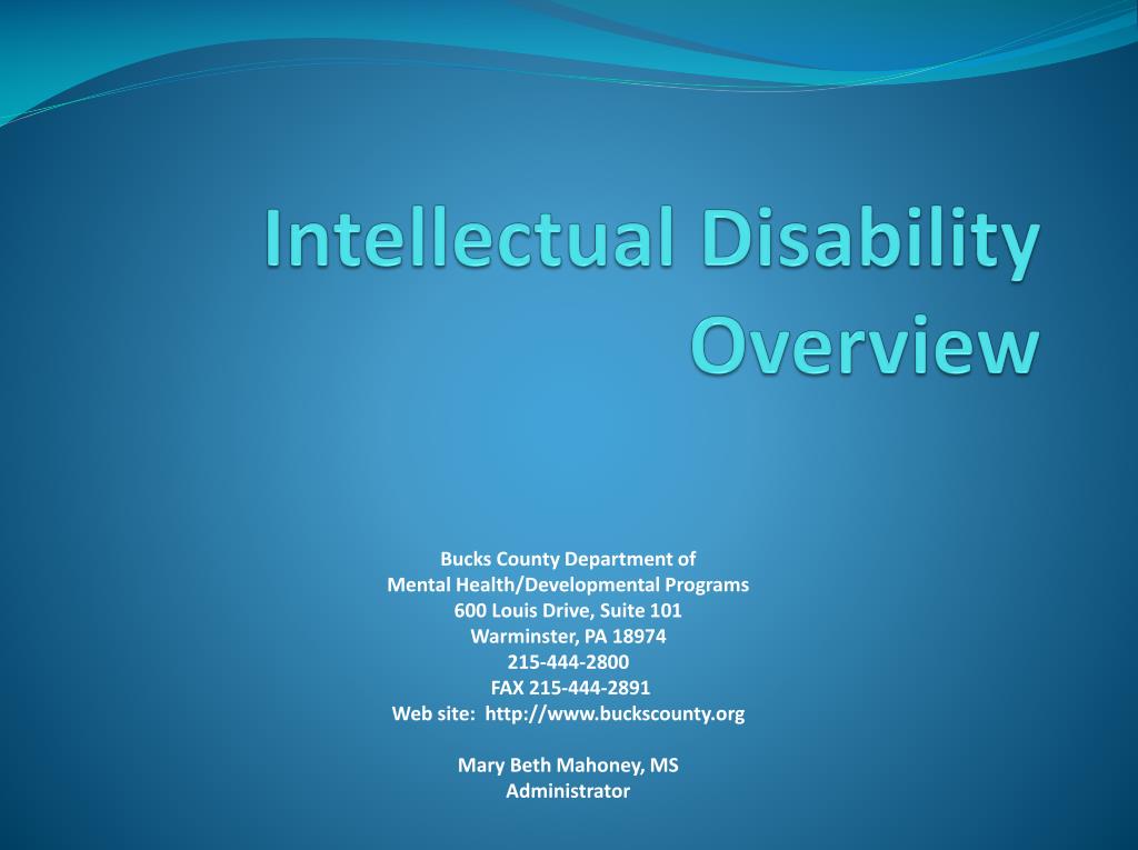 PPT - Intellectual Disability Overview PowerPoint Presentation, free ...