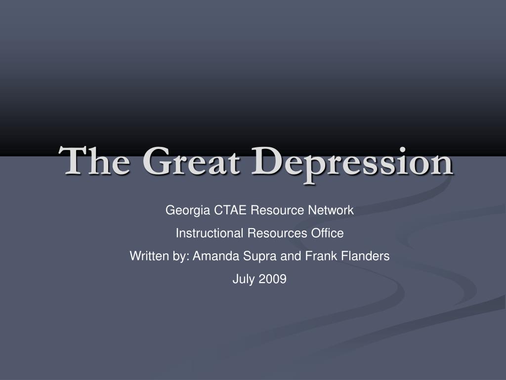 PPT - The Great Depression PowerPoint Presentation, free download - ID ...