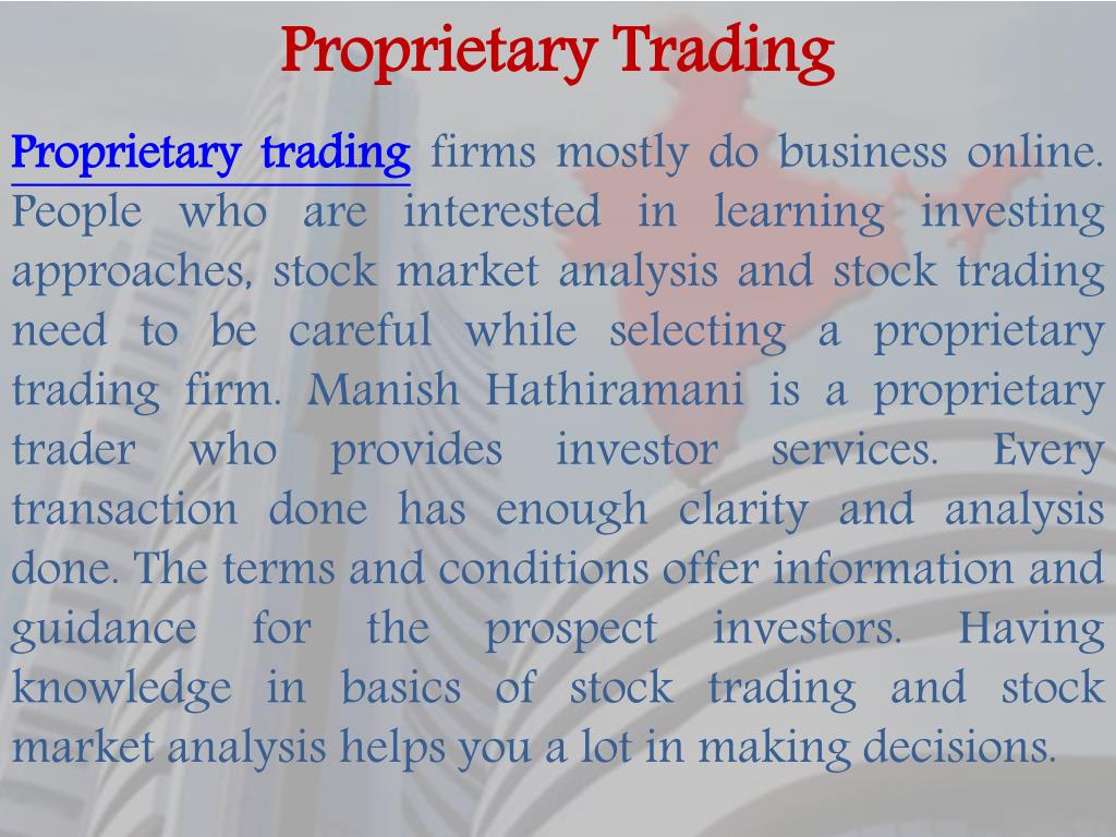 PPT - Proprietary Trading PowerPoint Presentation, free download - ID ...