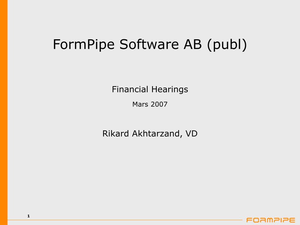 PPT - FormPipe Software AB (publ) PowerPoint Presentation, free ...