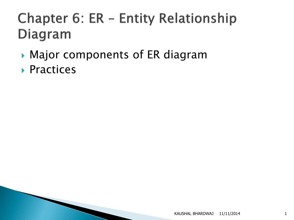 PPT - Chapter 6: ER – Entity Relationship Diagram PowerPoint ...