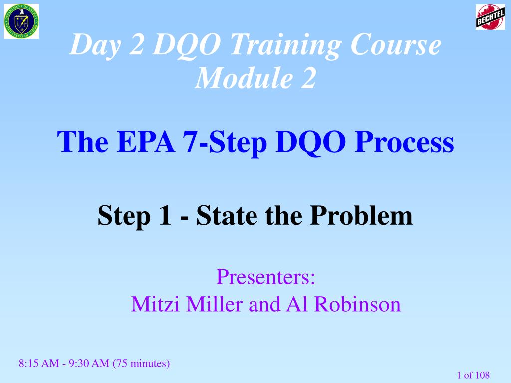 PPT - The EPA 7-Step DQO Process PowerPoint Presentation, free download ...