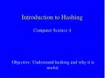 PPT - Introduction to Perfect Hashing Schemes PowerPoint Presentation ...