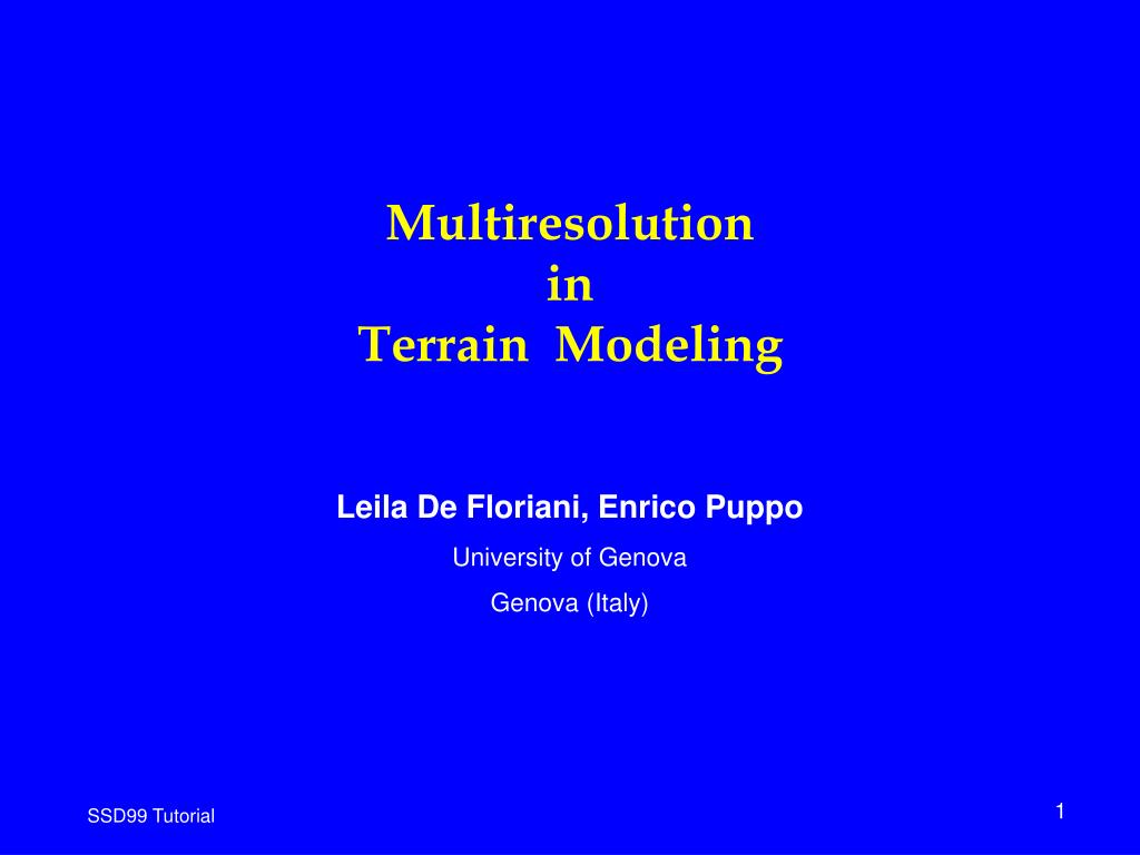 PPT - Multiresolution in Terrain Modeling PowerPoint Presentation, free download - ID:6486700