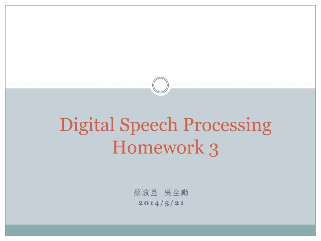 PPT - Digital Speech Processing Homework 3 PowerPoint Presentation ...