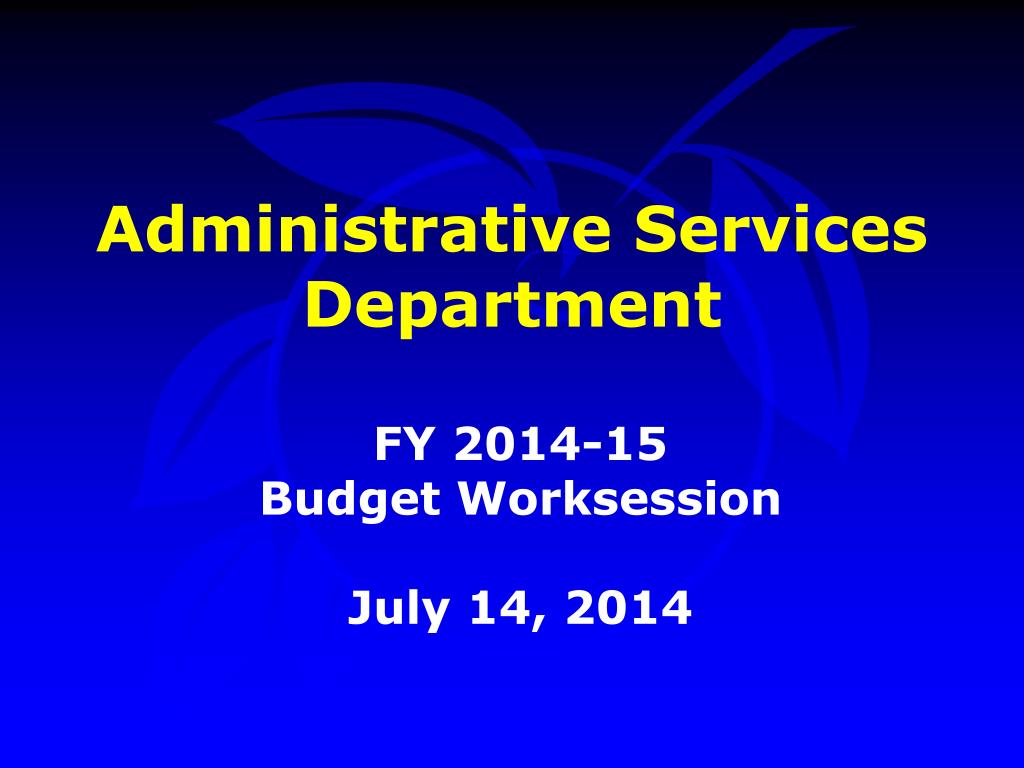PPT - Administrative Services Department PowerPoint Presentation, free ...