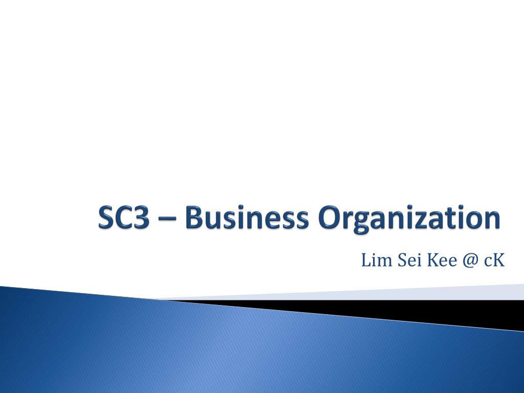 PPT - SC3 – Business Organization PowerPoint Presentation, free ...