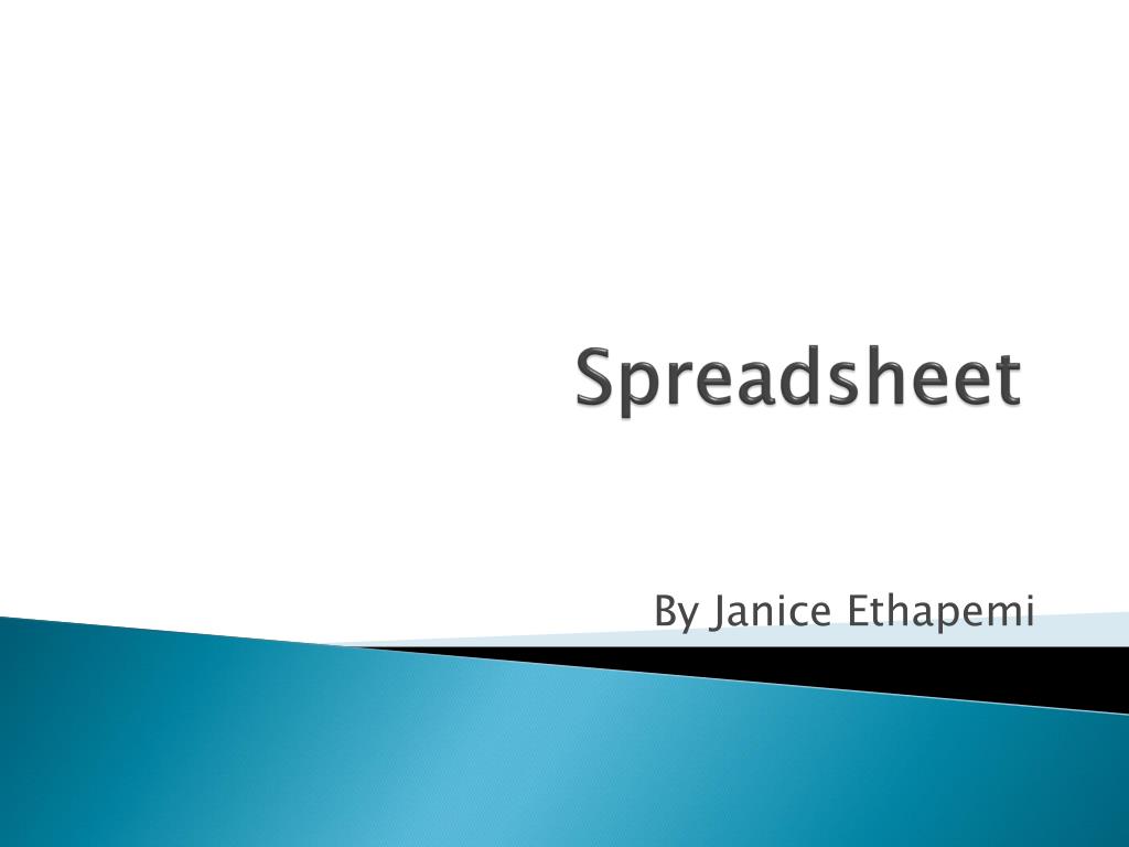 PPT - Spreadsheet PowerPoint Presentation, free download - ID:6498128