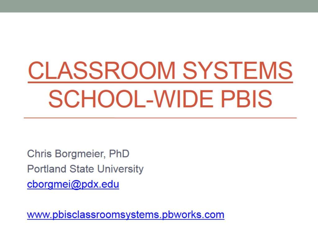 PPT - Classroom Systems School-wide PBIS PowerPoint Presentation, free ...