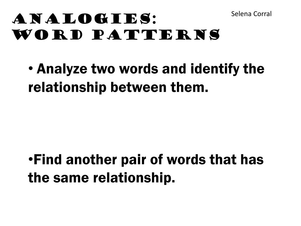 PPT - Analogical Word Patterns for Quick Understanding PowerPoint ...