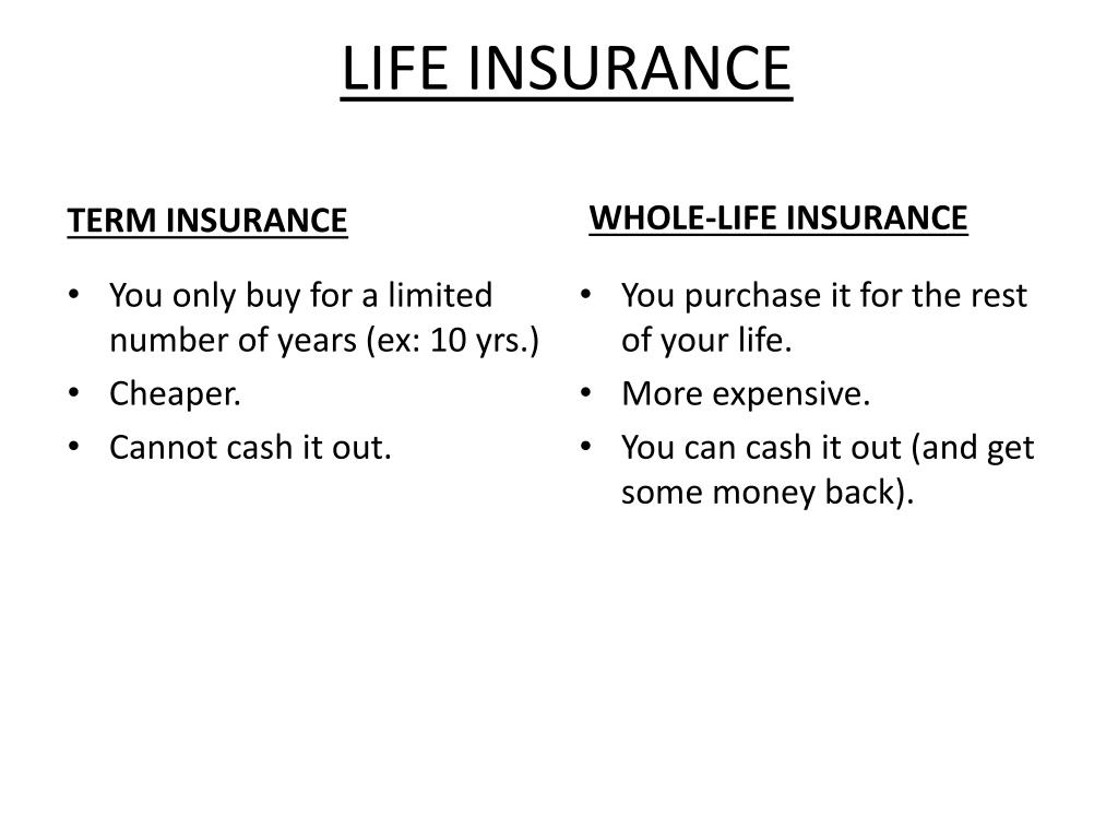 PPT - LIFE INSURANCE PowerPoint Presentation, free download - ID:6499513