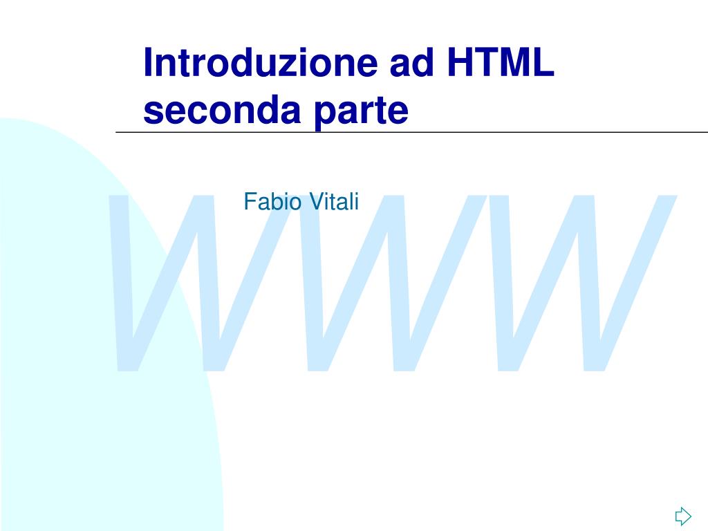 PPT - Introduzione ad HTML seconda parte PowerPoint Presentation, free ...