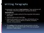 PPT - Writing Effective Paragraphs PowerPoint Presentation, free ...