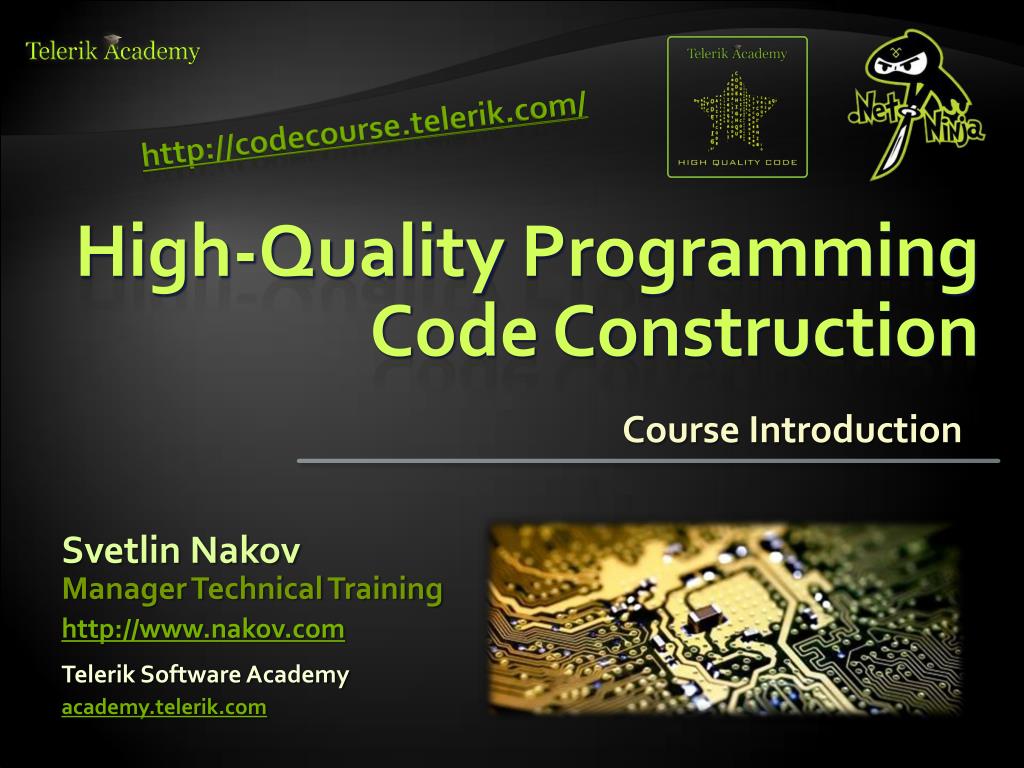 PPT - High-Quality Programming Code Construction PowerPoint ...