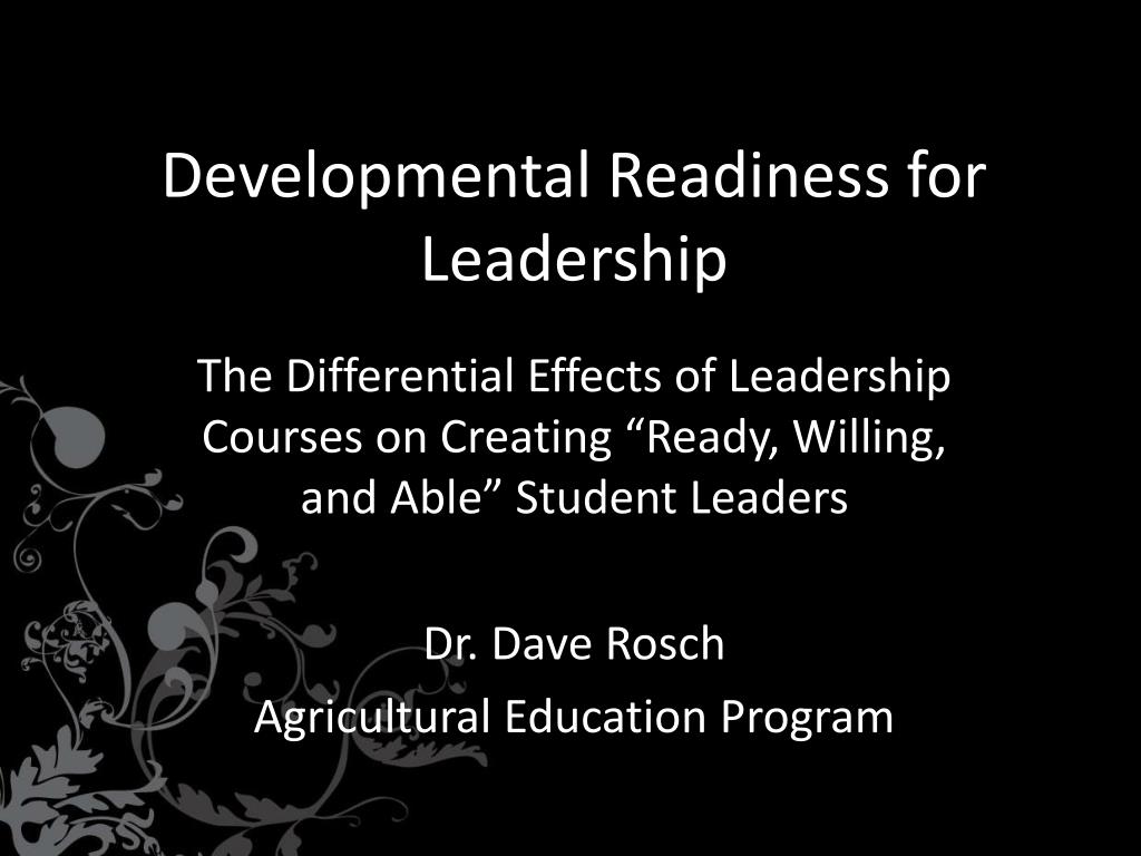 PPT - Developmental Readiness for Leadership PowerPoint Presentation ...