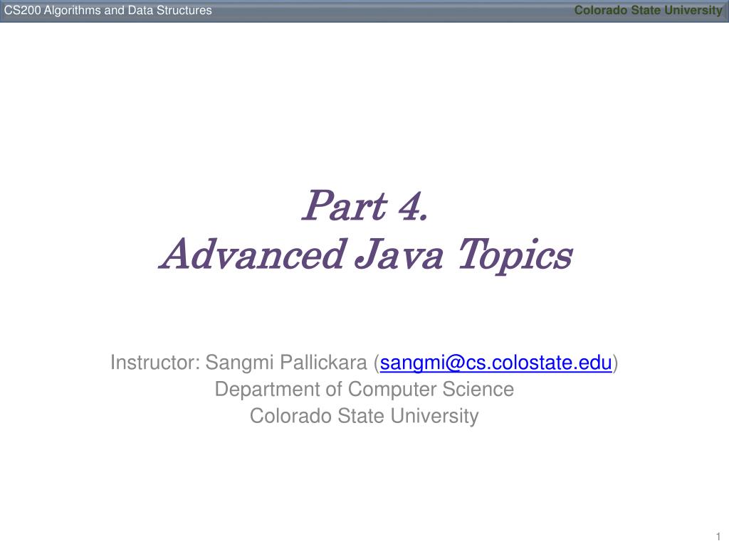 PPT - Part 4. Advanced Java Topics PowerPoint Presentation, free ...