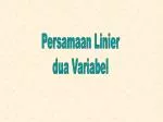 PPT - SISTEM PERSAMAAN LINEAR DUA VARIABEL PowerPoint Presentation, free download - ID:5425808