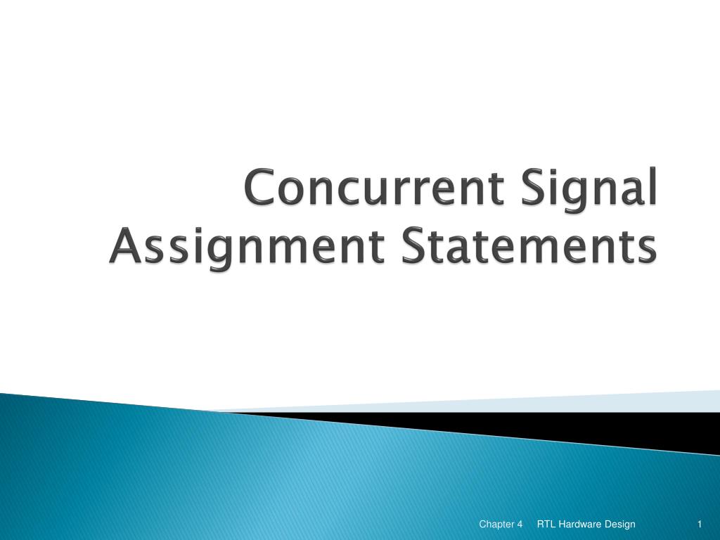 PPT - Concurrent Signal Assignment Statements PowerPoint Presentation ...