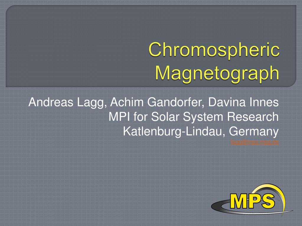PPT - High-Resolution Chromospheric Magnetograph for Solar Activity ...