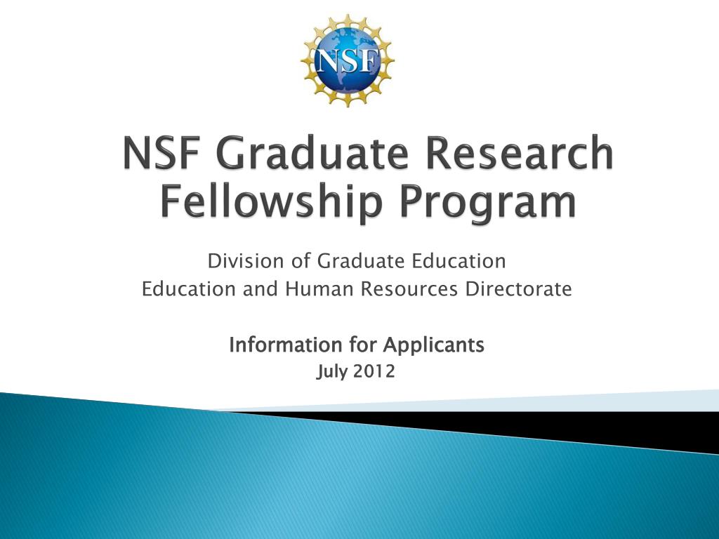 PPT - NSF Graduate Research Fellowship Program PowerPoint Presentation ...