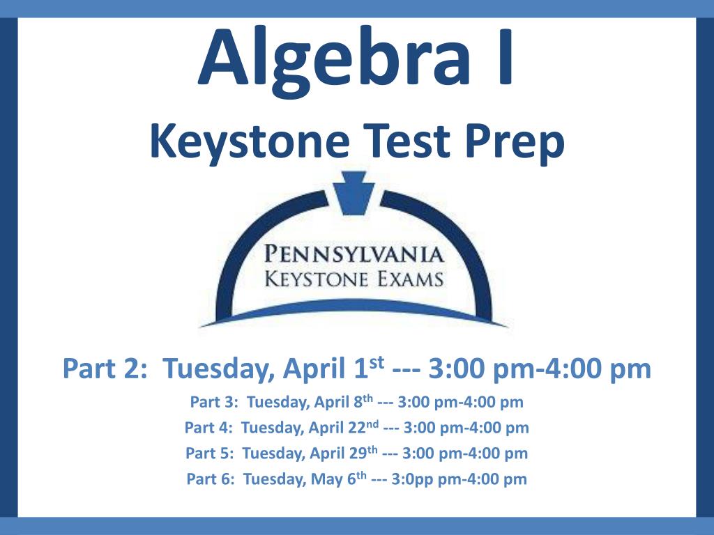 PPT - Algebra I Keystone Test Prep PowerPoint Presentation, free ...