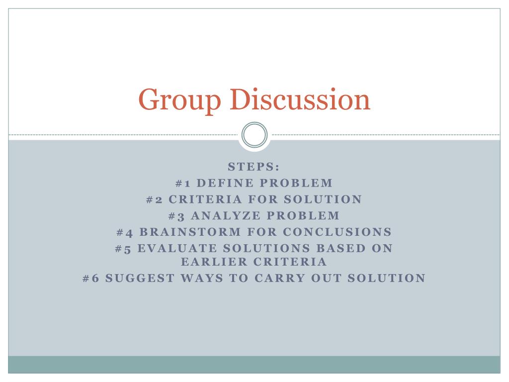PPT - Group Discussion PowerPoint Presentation, free download - ID:6511761