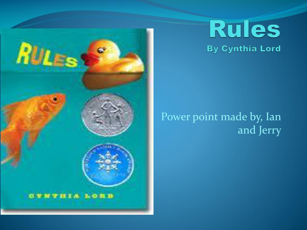 PPT - Rules By Cynthia Lord PowerPoint Presentation, free download - ID ...