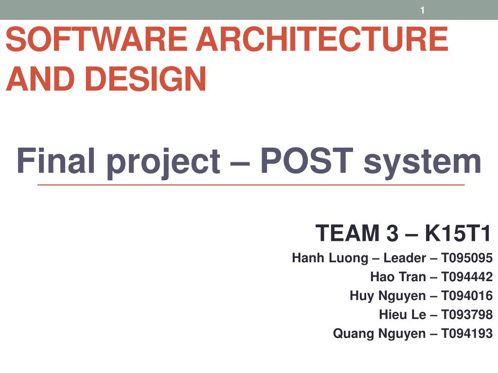 PPT - SOFTWARE ARCHITECTURE AND DESIGN PowerPoint Presentation, free ...