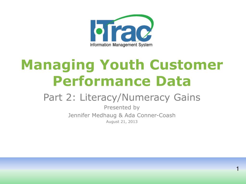 PPT - Managing Yout h Customer Performance Data PowerPoint Presentation ...