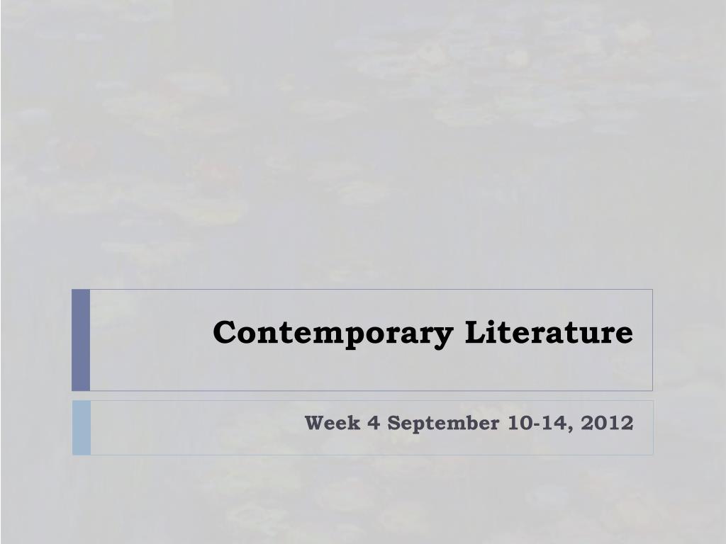 PPT - Contemporary Literature PowerPoint Presentation, free download ...