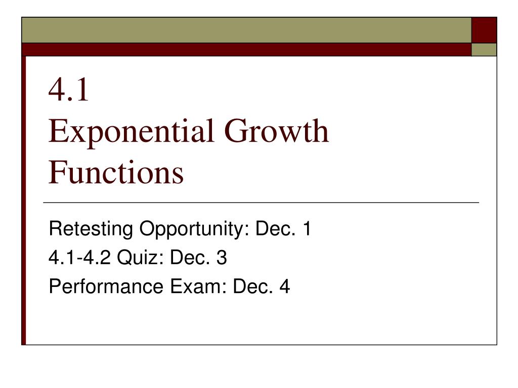 PPT - Understanding Exponential Growth Functions and Applications ...