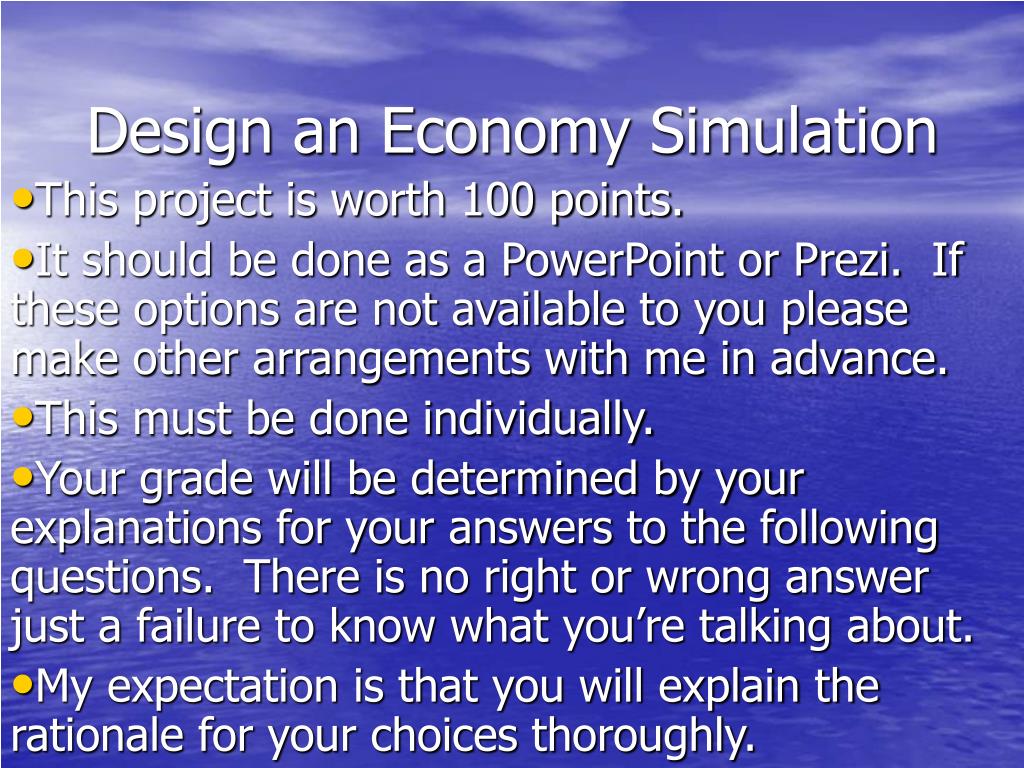 PPT - Economy Simulator: Designing a Thriving Economic System ...