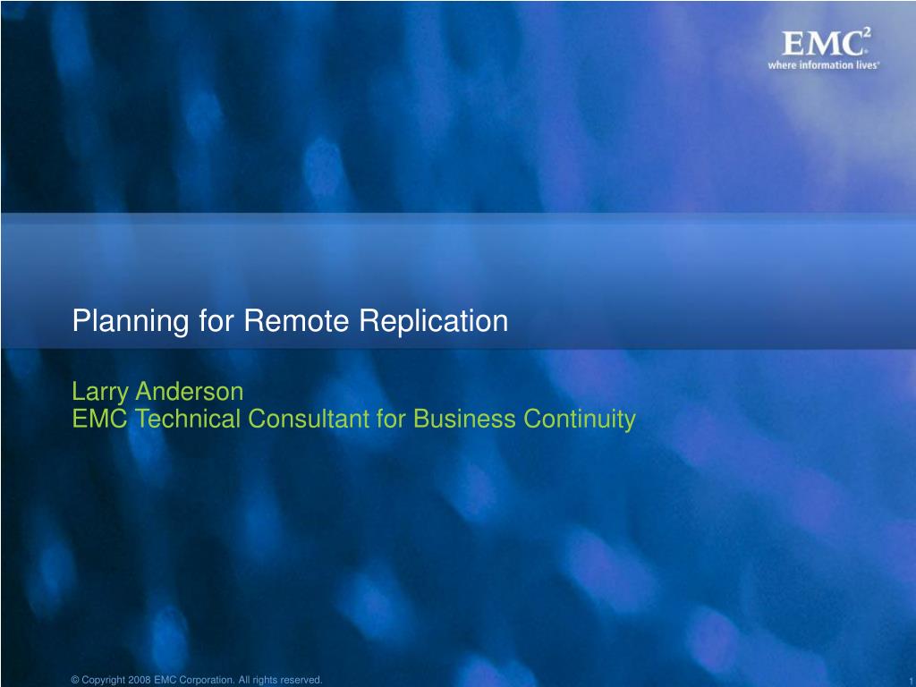 PPT - Planning for Remote Replication PowerPoint Presentation, free ...
