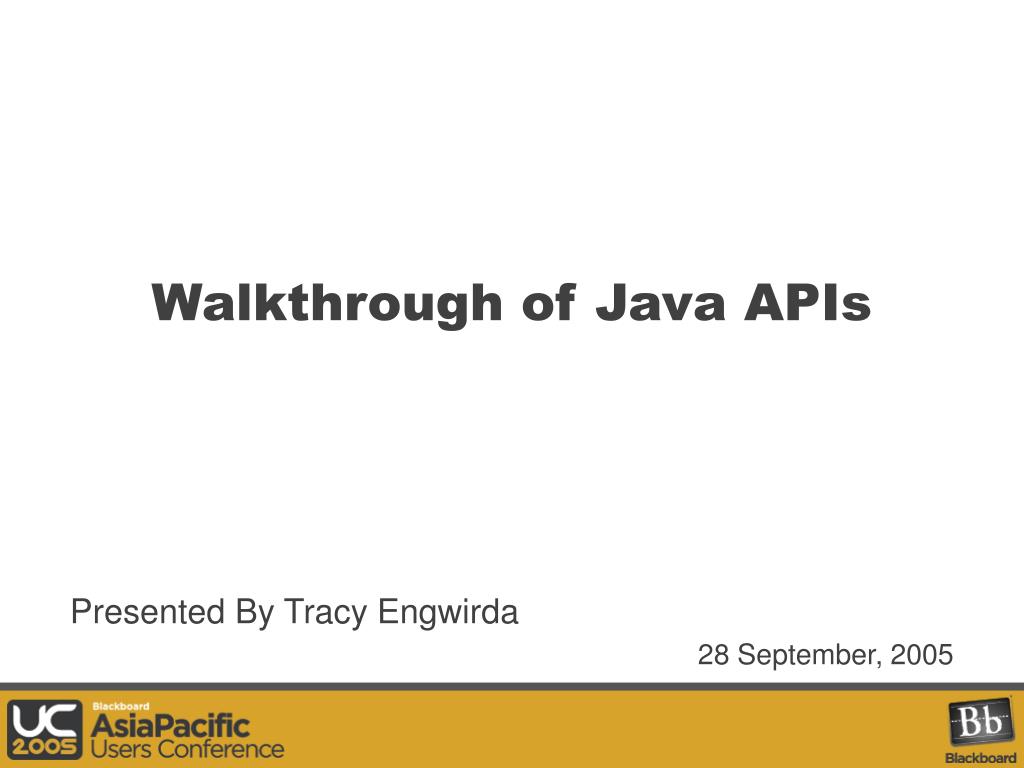 PPT - Walkthrough of Java APIs PowerPoint Presentation, free download - ID:6519361