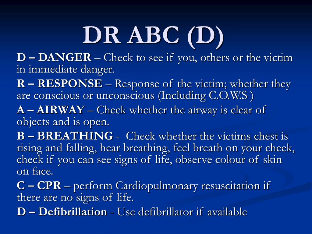 PPT - DR ABC (D) PowerPoint Presentation, free download - ID:6519614