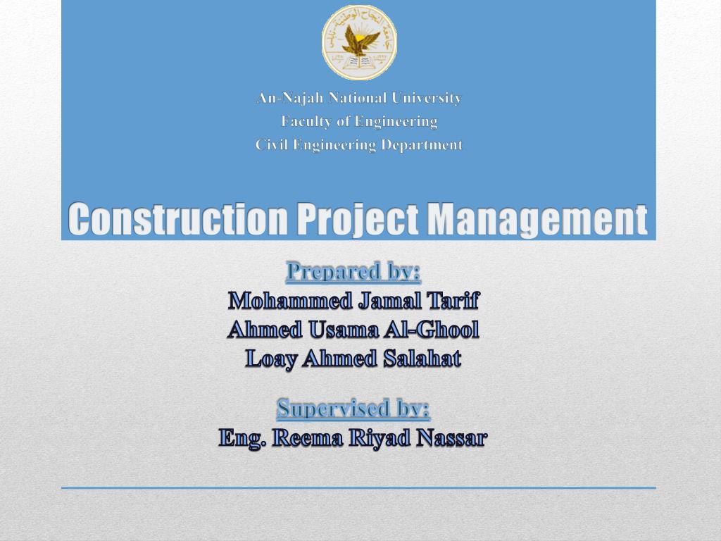 PPT - Construction Project Management PowerPoint Presentation, free ...