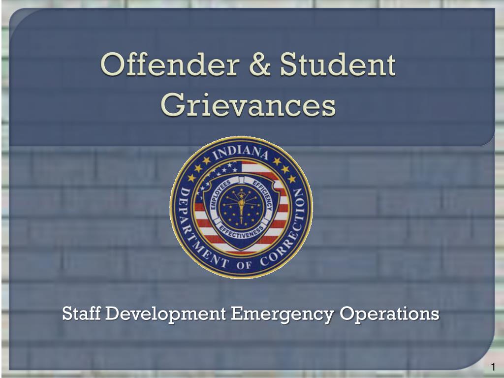 PPT - Comprehensive Guide to Offender and Student Grievance Processes ...