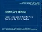 PPT - SEARCH AND RESCUE PowerPoint Presentation, free download - ID:5375807