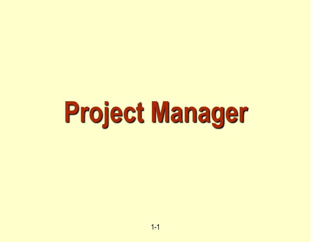 PPT - Project Manager PowerPoint Presentation, free download - ID:6523095