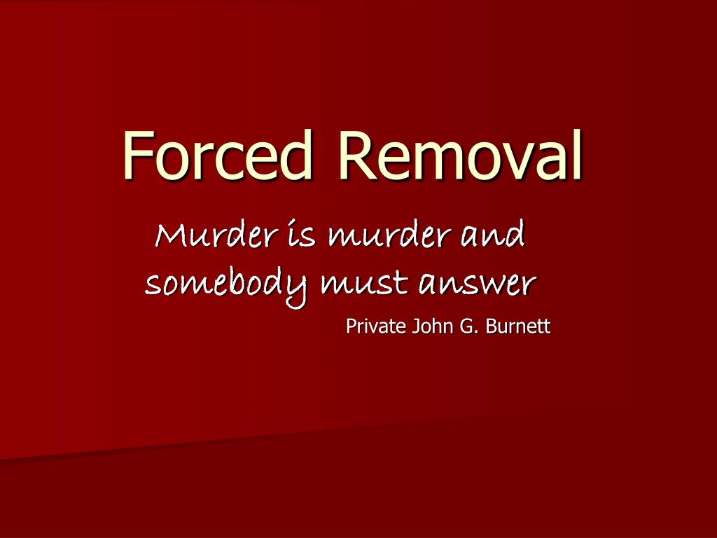 PPT - Forced Removal: Fulfilling Promises or Betraying the Cherokee ...