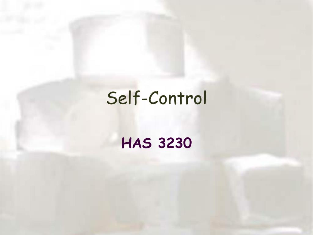 PPT - Self-Control PowerPoint Presentation, free download - ID:6524313