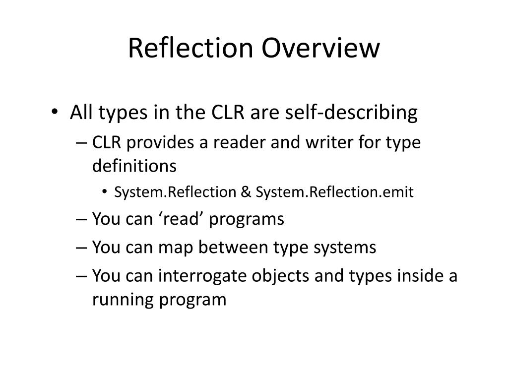 PPT - Reflection Overview PowerPoint Presentation, free download - ID ...