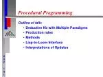 PPT - Procedural Programming PowerPoint Presentation, free download ...