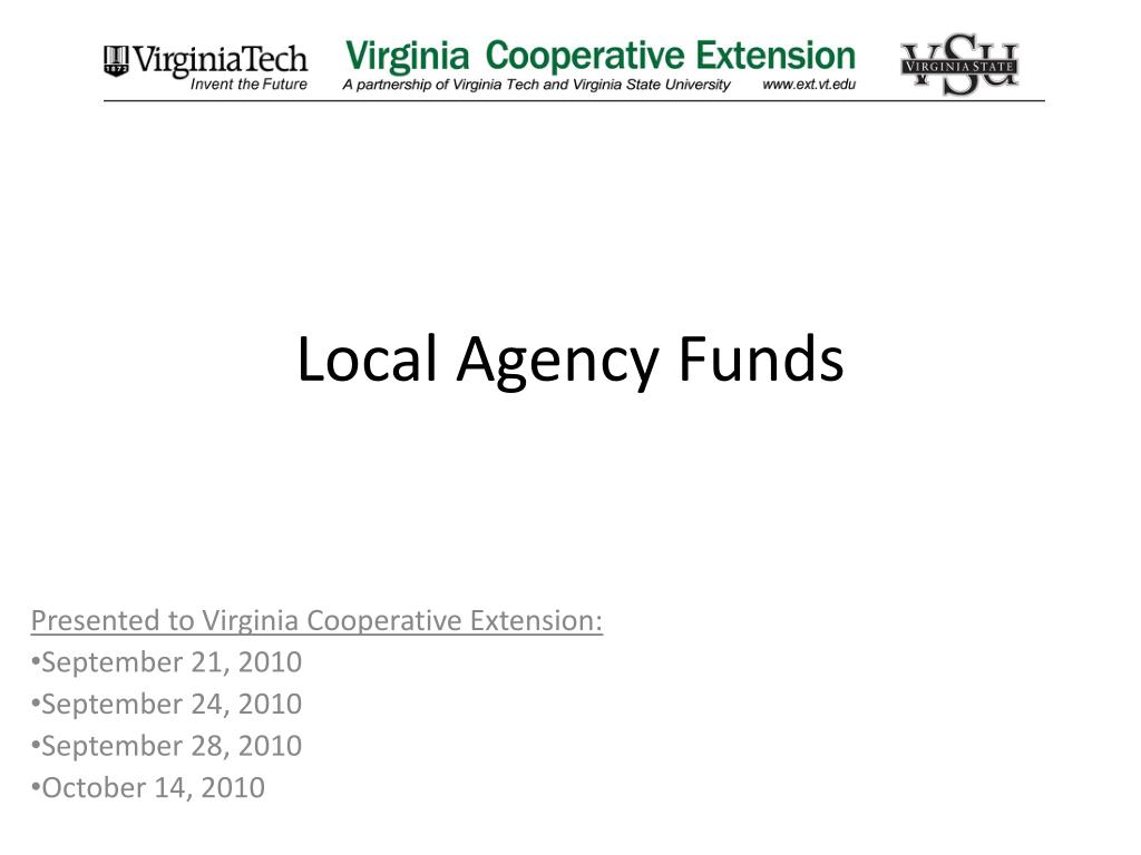 PPT - Local Agency Funds PowerPoint Presentation, free download - ID ...