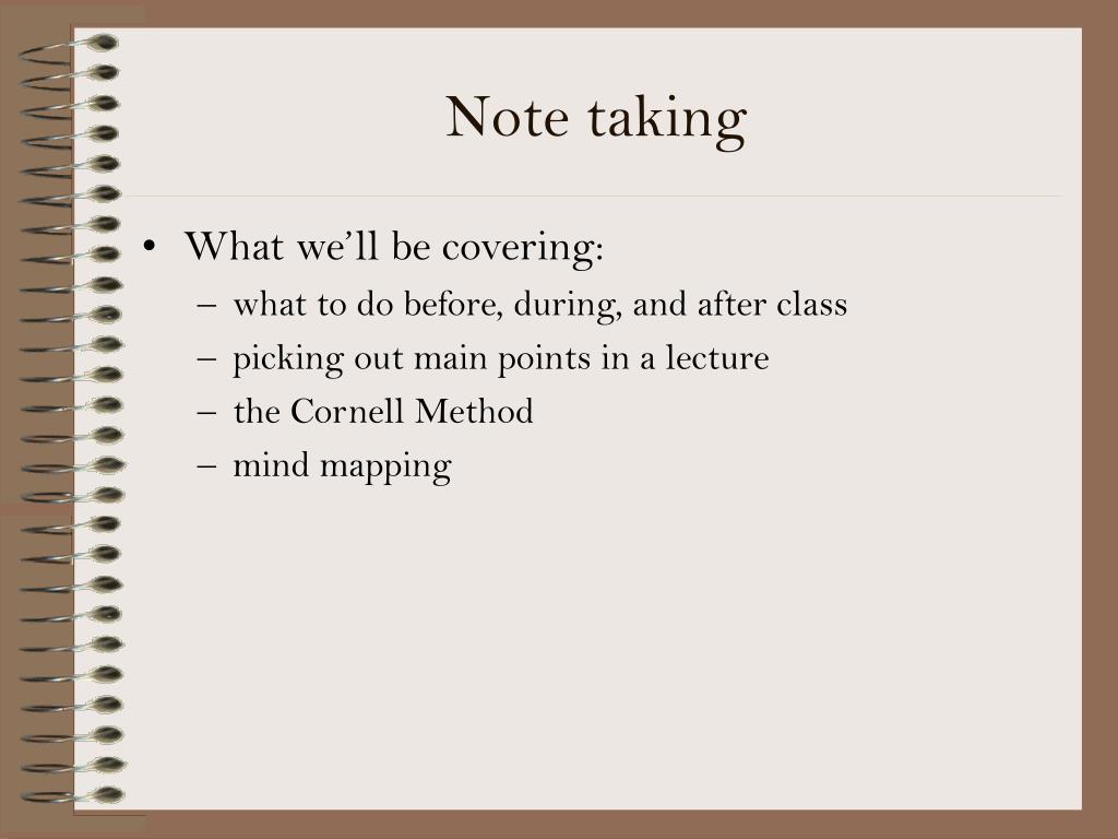 PPT - Mastering Effective Note-Taking Techniques for Academic Success ...