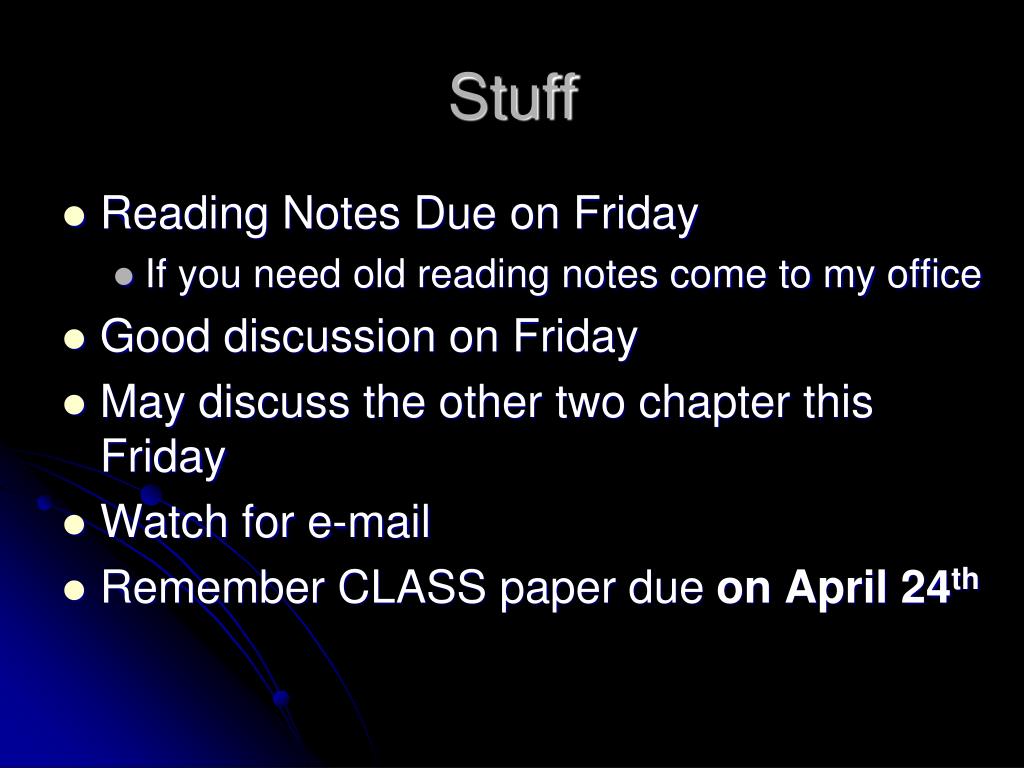 PPT - Stuff PowerPoint Presentation, free download - ID:6530998