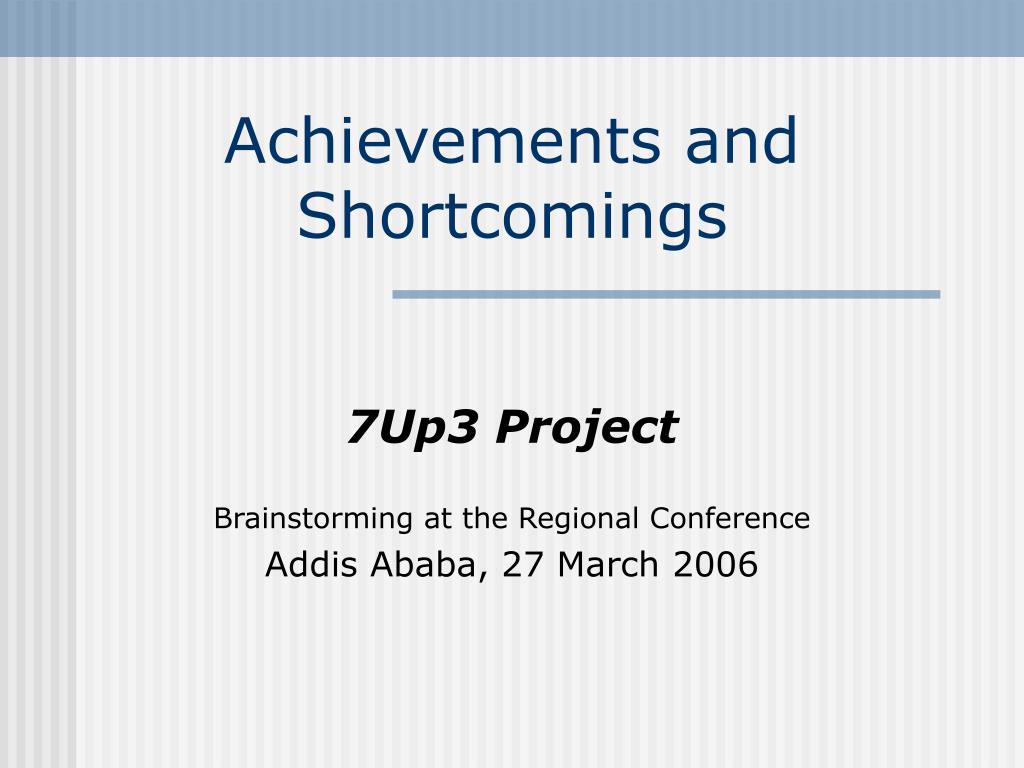 PPT - Achievements and Shortcomings PowerPoint Presentation, free ...